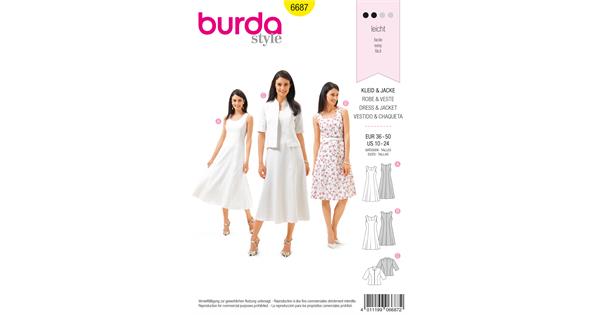 Burda 6687 - Kjole og jakke - Sømsenteret AS