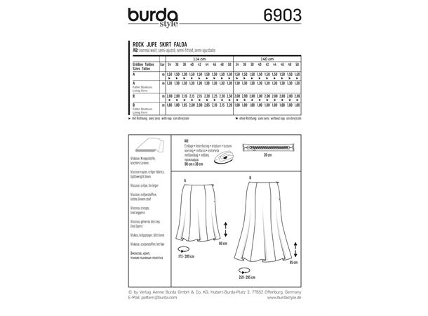 Burda 6903 - Skjørt - Sømsenteret AS