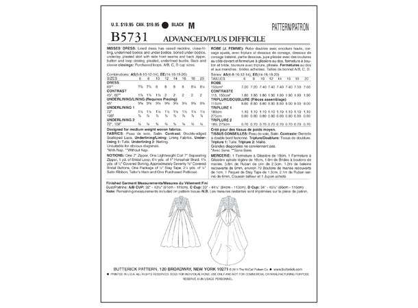 Butterick 5731- Brudekjole - Sømsenteret AS