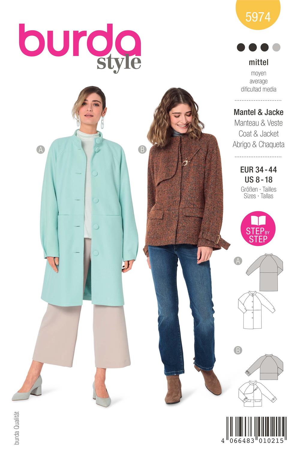 Burda 5974 - Kåpe og Jakke - Sømsenteret AS