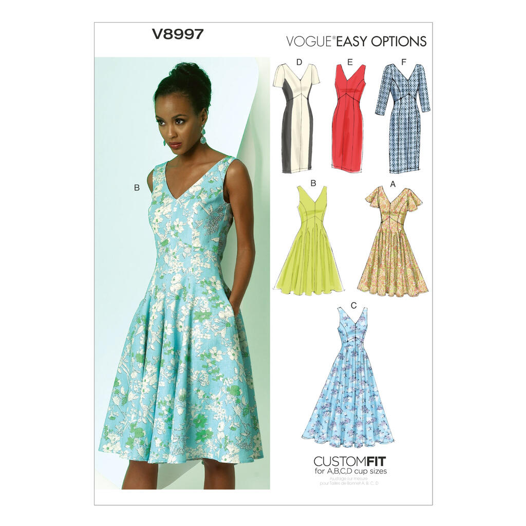 Vogue 8897 - Kjole. - Sømsenteret AS
