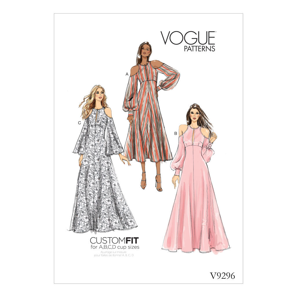 Vogue 9296 - Kjole. - Sømsenteret AS