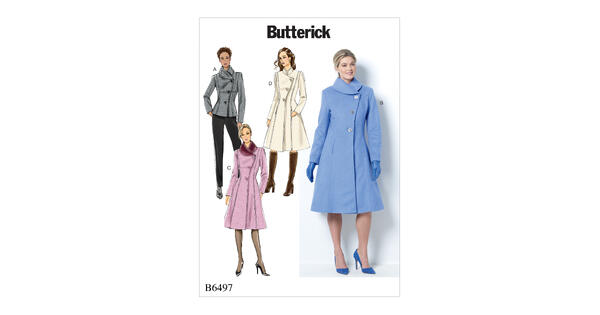 Butterick 6497 - Jakke og Kåpe til dame. - Sømsenteret AS